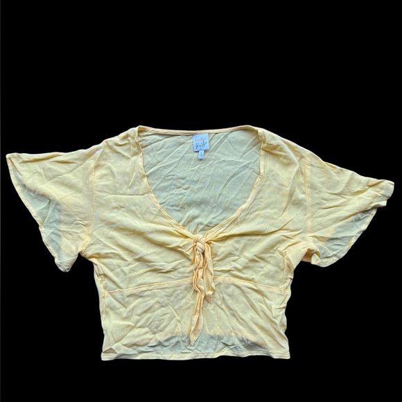 Belle Du Jour | Tops | Belle Du Jour Yellow Indie Crop Top | Poshmark